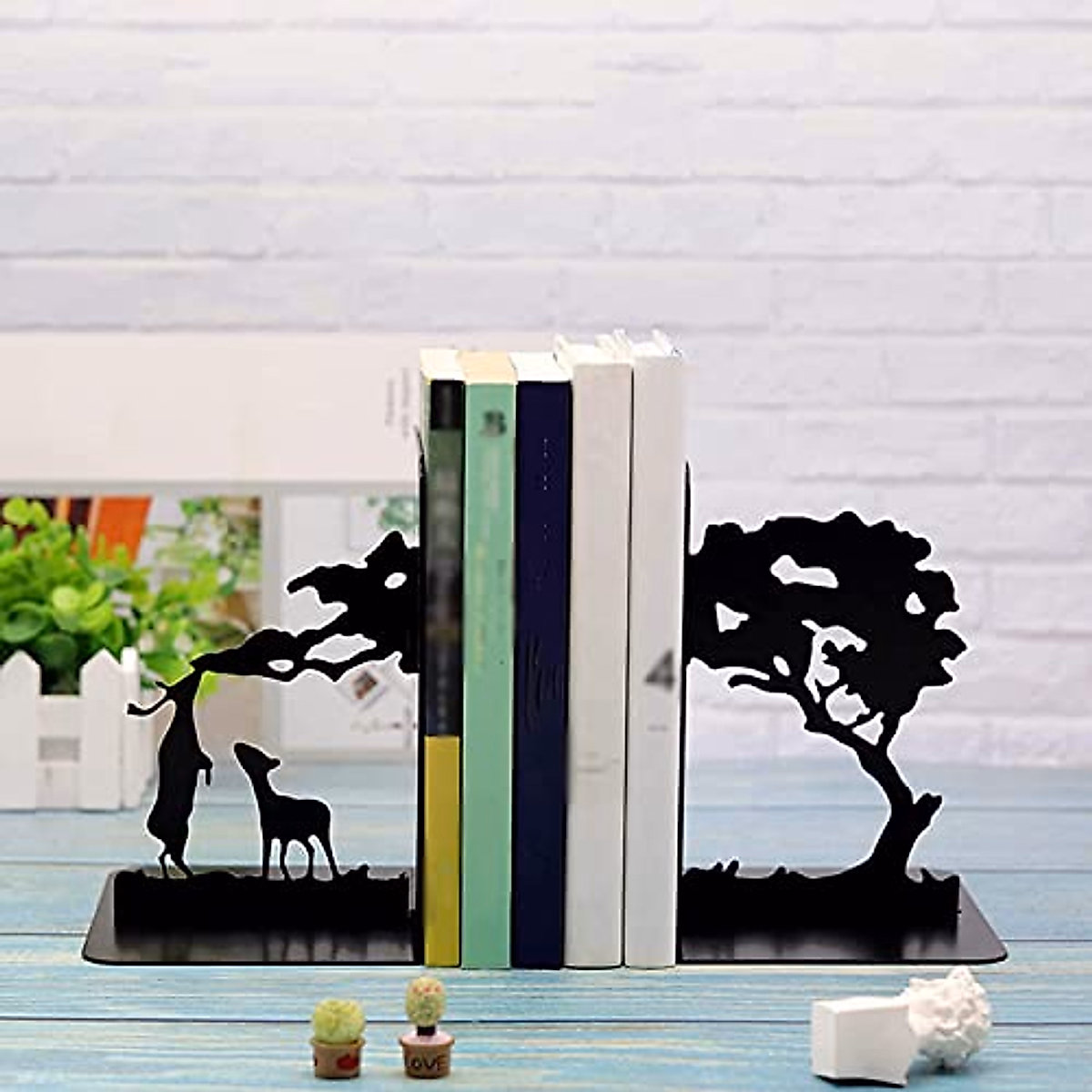 Bookends Shelves Bookends Decorative Book Ends Heavy Duty Book end Bookshelf Decor for Bedroom Library Office School Book Desktop for Heavy Books