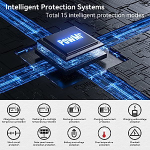 PowMr 5500W Solar Inverter 48V DC to 220V-230V AC, 5.5KW Pure Sine Wave Inverter with 100A MPPT Charge Controller, for 48V Lead-Acid and Lithium Battery, Can be Parallel up to 12 inverters