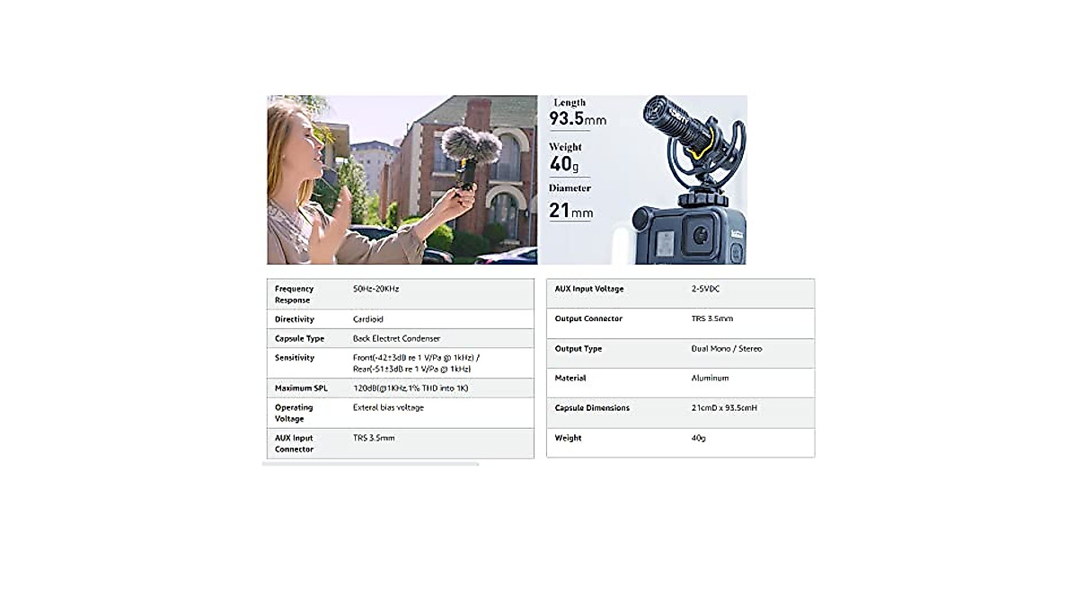 Deity V-Mic D4 Duo Microphone for Clear Audio Recording