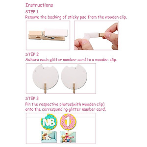 Levfla Donut Baby First Birthday Photo Banner Glitter Sweet One Doughnut Sprinkles Kids Monthly Milestone Photo Props Cake Smash Ideas Party Decoration Supplies