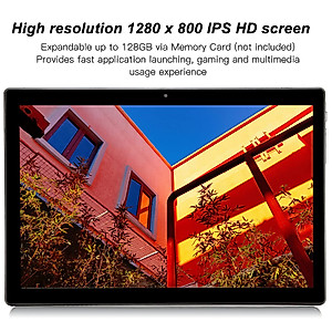 Tablet PC, HD Gaming Tablet, 5G 10 Inch WiFi 64GB Tablet, Octa Core CPU IPS Display Dual SIM Dual Standby, for Work Study Writing Painting Playing (US Plug)