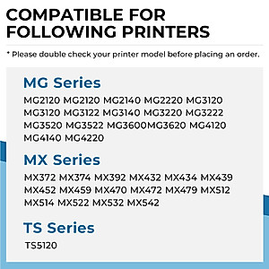 Penguin 240XL 241XL Ink Cartridges for Canon Printers PIXMA MG3620 3600 TS5120 MG3520 MX472 MX452 MX470 MG2220 Remanufactured High Yield 240 241 XL Black/Color Combo Pack