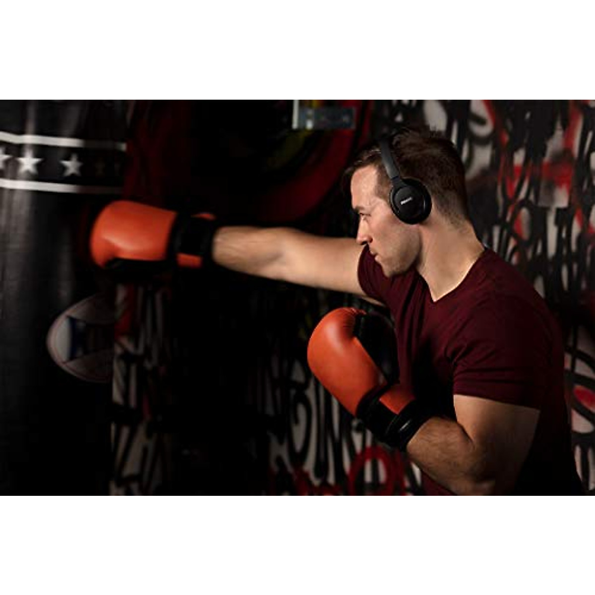 Philips ActionFit SH402 Wireless Bluetooth Headphones, IPX4 Splash-Resistance, Up to 20 hours of Play time, Echo Cancellation, Quick Charge, Smart Pairing and Cooling Earcups - Black/Green (TASH402LF)