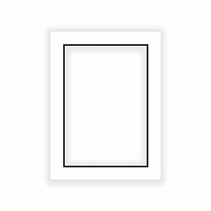 5x7 Mat for 4x6 Photo - Precut White on Black Double Mat Picture Matboard for Frames Measuring 5 x 7 Inches - Bevel Cut Matte to Display Art Measuring 4 x 6 Inches - Acid Free ONE MAT