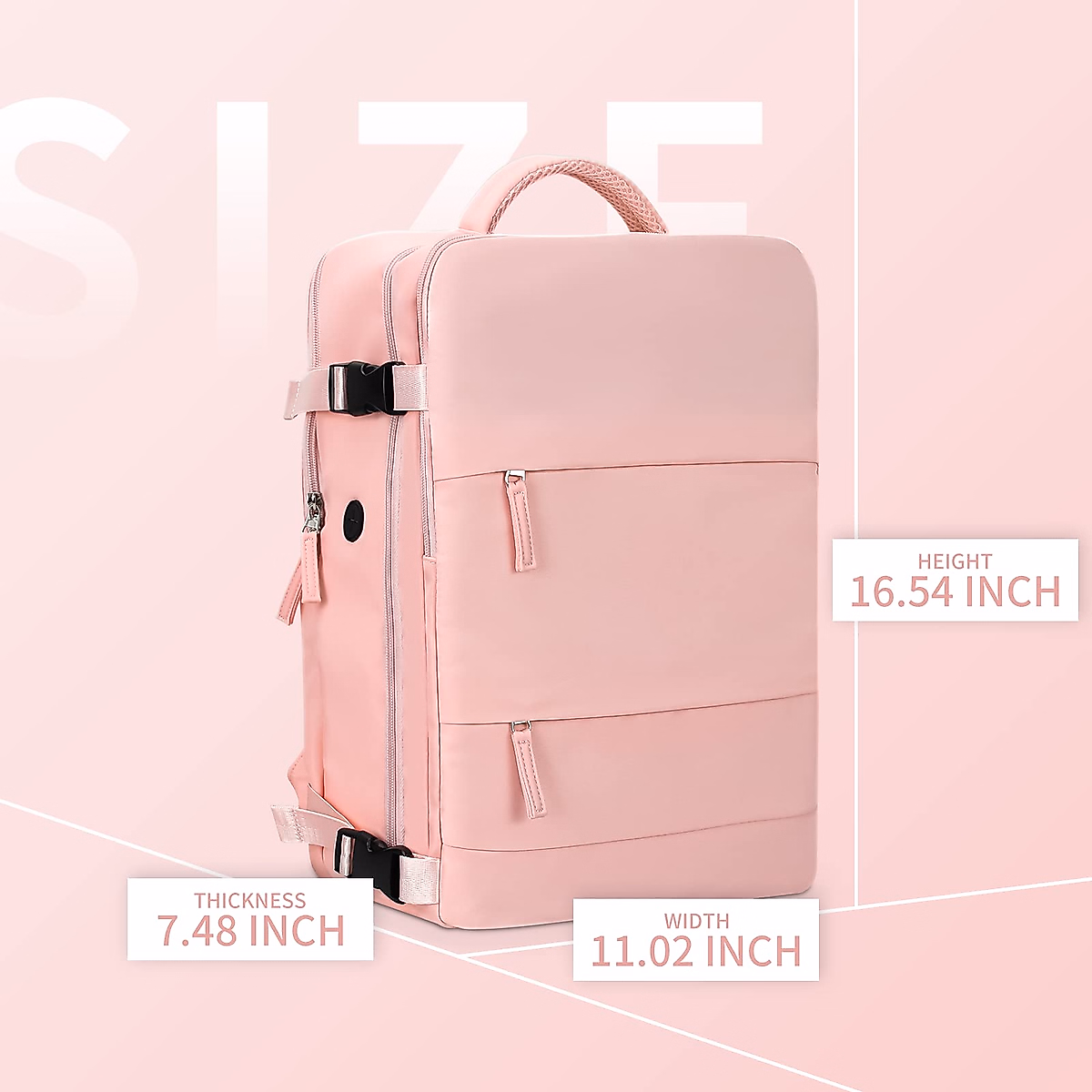 Travel Backpack for Weekend Trip, Travel Backpack for Women with Wet Compartment for skincare and makeup amenities, Large Backpack with Shoe Compartment for Airline Approved