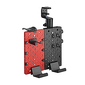 SUPERLIT Clamp-on Desk Pegboard Modular Gaming Accessory Holder for Controllers & Headphones Efficient and Tidy Clamp-On Desk Pegboard Gaming Station Cable Management