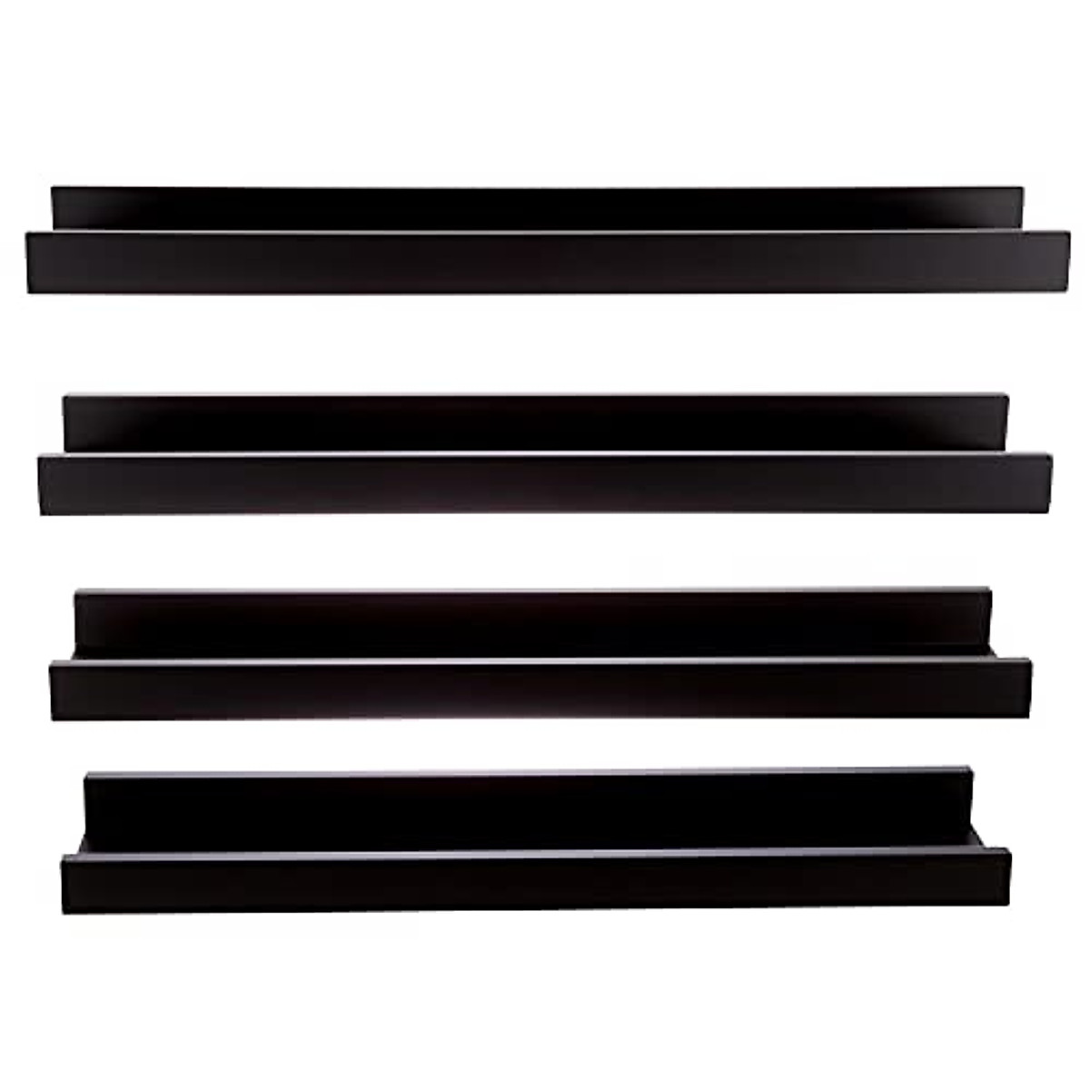 kieragrace FN00298 Modern Floating-Shelves, Set of 4, Black