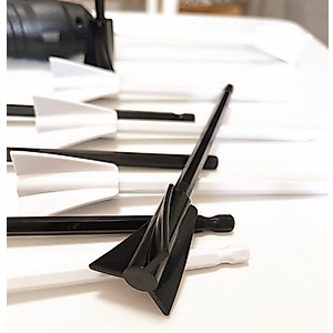 Resin Mixer Epoxy Mixer Paddles,10 PCS Drill Mixing Attachment,Reusable Paint Mixer for Drill,Epoxy drill paddles drill mixer Drill Attachment Paint Stirrers Epoxy Stirrer-Black+White