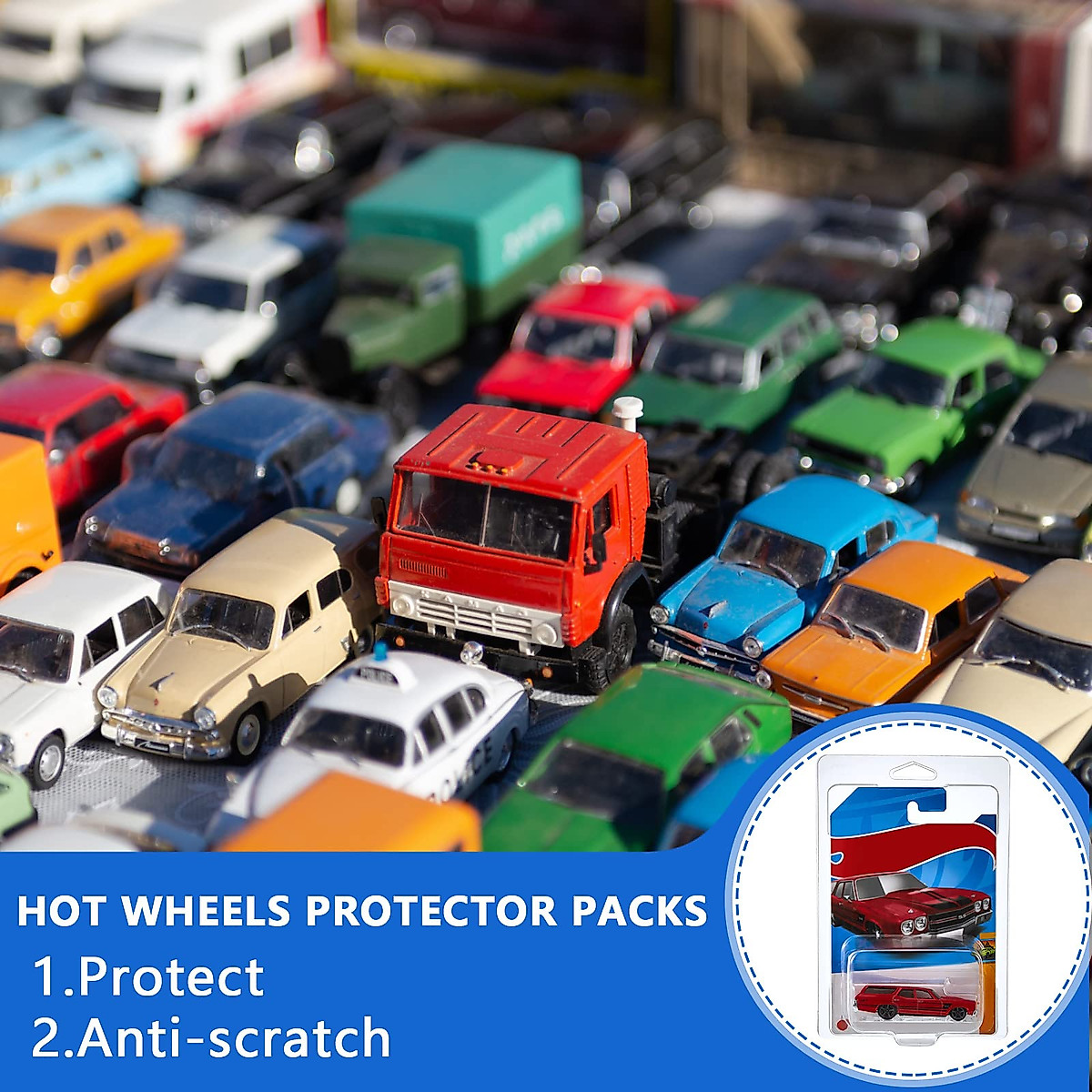 Tatuo 12 Pieces Protector Case Compatible with Hot Wheels Protector Packs for Display Storage, 6.5" x 4.25"