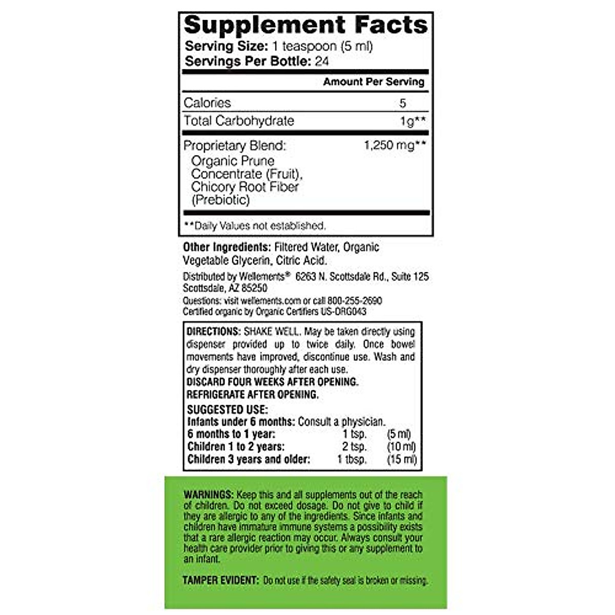 Wellements Baby Constipation Support, 4 Fl Oz