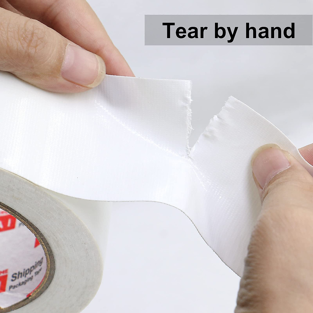 JIALAI HOME 3 Pack Heavy Duty White Duct Tape, 2 Inches x 30 Yards, 8.27 mil, Strong, Flexible, No Residue, All-Weather and Tear by Hand - for Repairs, Industrial, Professional Use