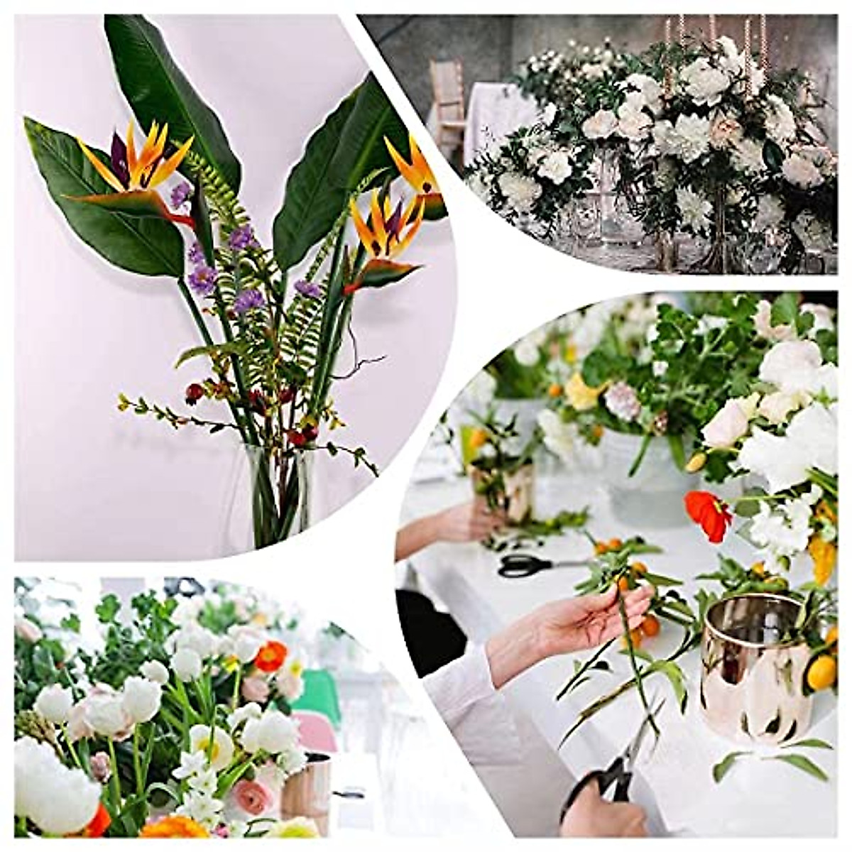 GLSATEMAN Artificial Bird of Paradise Flowers Rubber Strelitzia 32'in Long Stem Flower 3 Pcs,Suitable for DIY Home Decor Party Theme Display (Orange)