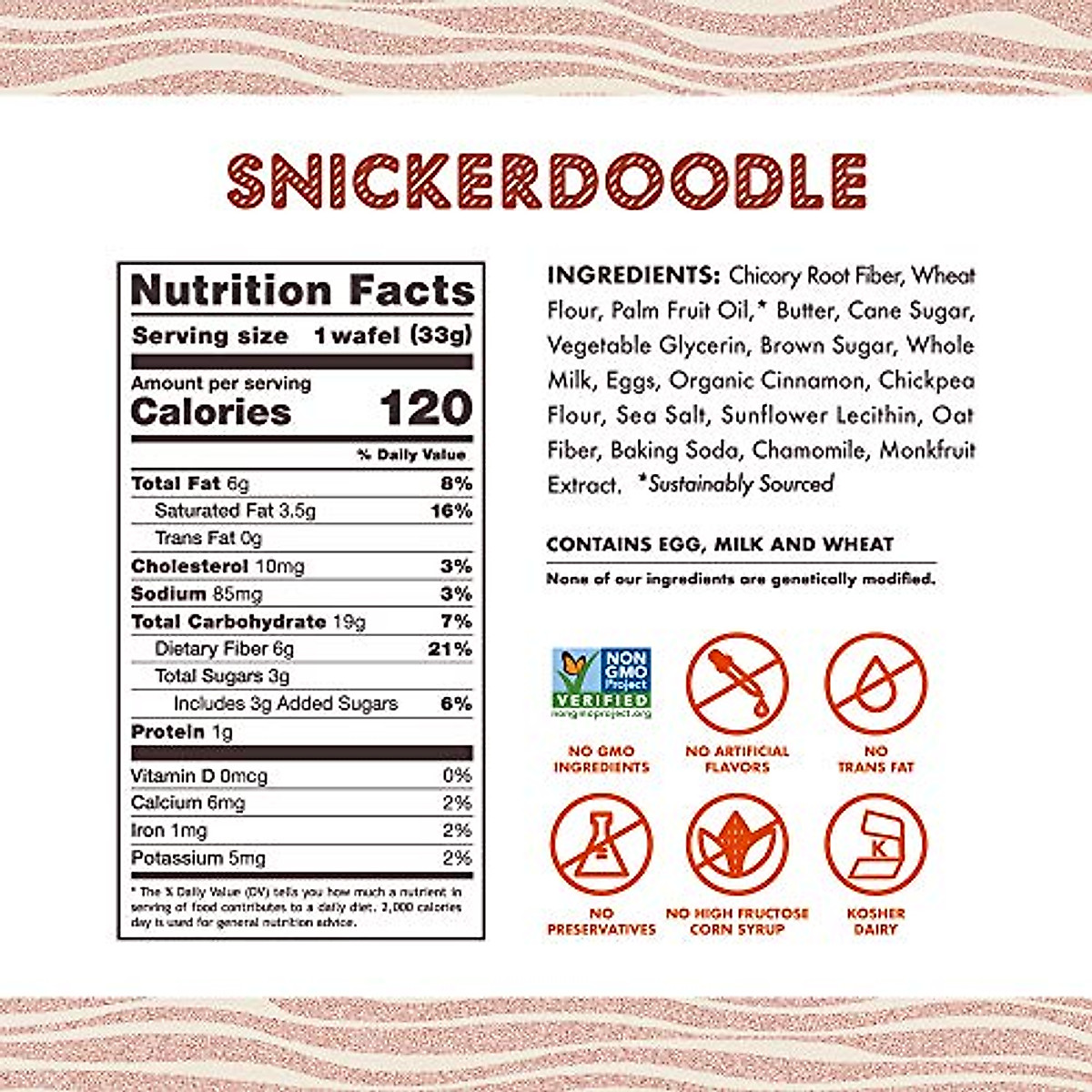 Rip Van Wafels Snickerdoodle Stroopwafels - Healthy Snacks - Non GMO- Keto Friendly - Office Snacks - Low Sugar (3g) - Low Calorie - 12 Pack