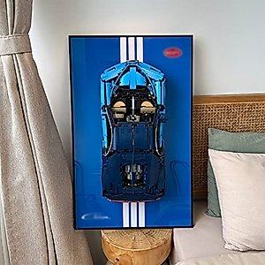 iLuane Display Wallboard for Lego 42083 Bugatti Chiron Bundle with Lego Porsche 911 RSR 42096, Collectibles Display Wallboard for Building Blocks (Only Display Wallboard)