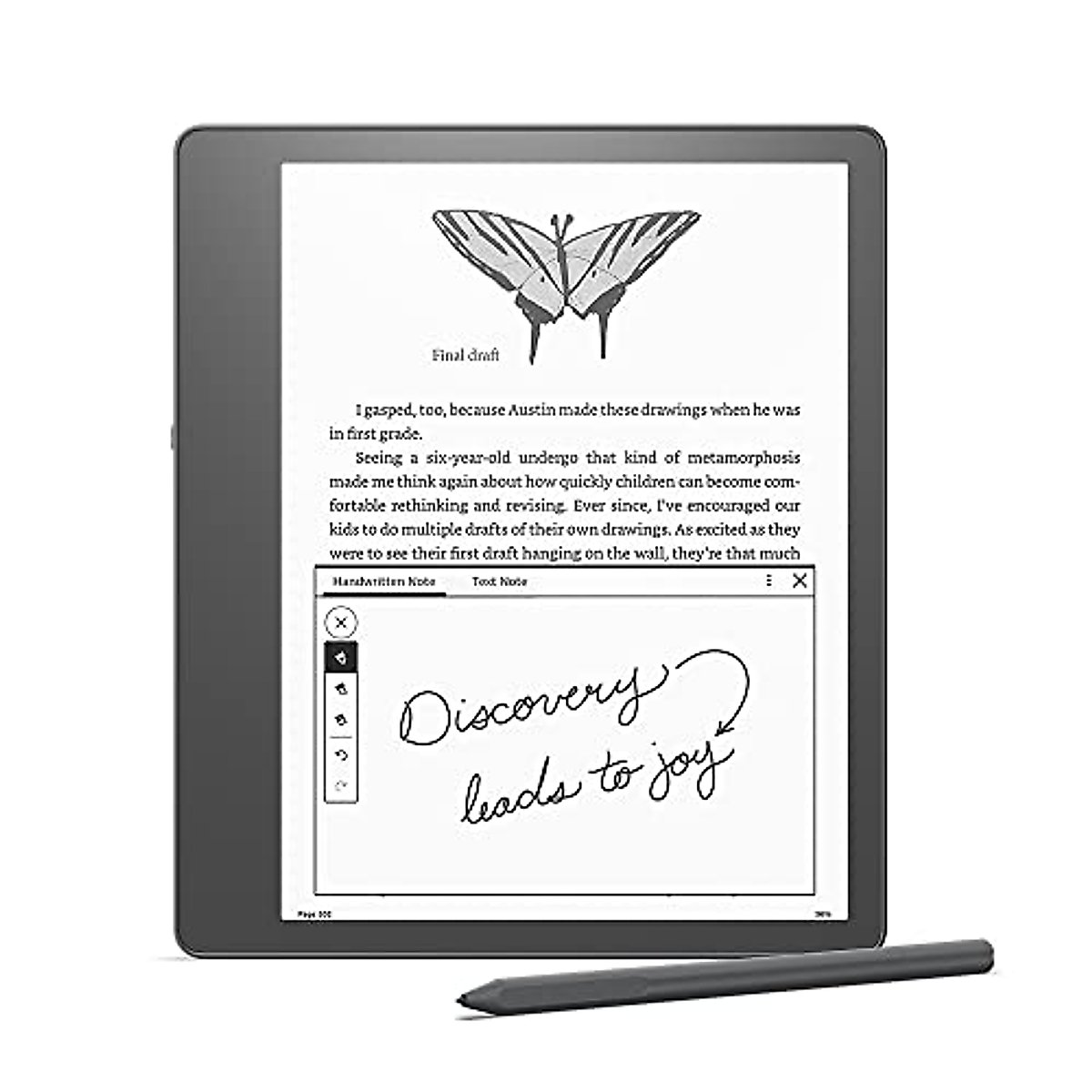 Introducing Kindle Scribe (64 GB), the first Kindle for reading and writing, with a 10.2” 300 ppi Paperwhite display, includes Premium Pen