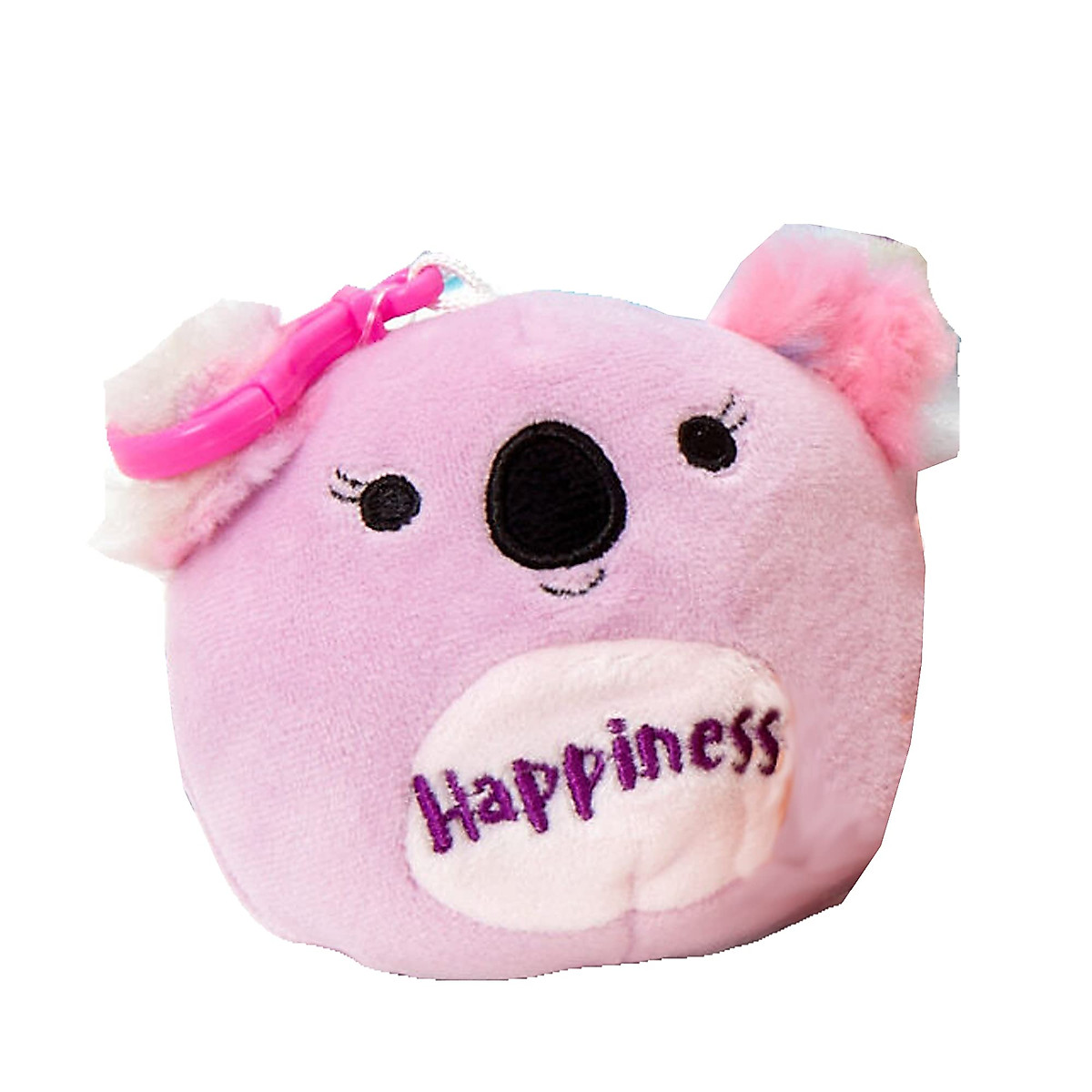 Squishmallows Official Kellytoy 3.5 Inch Clip On Bag Keychain Backpack Clips Squishy Soft Plush Toy Animal (Renate Koala (Happiness))
