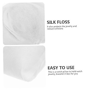 Abaodam 100 Pcs Watch Pillow Bolster Pillow Decorative Bracelet Display Watch Stand Bracelet Watch Jewelry Pillow Watch Winder Pillow Replacement Pillows Liner White Man Automatic Flannel