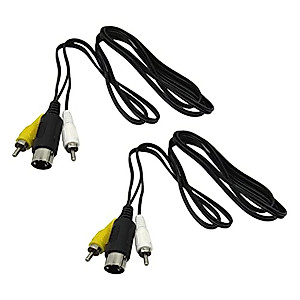 2 Pack 6FT RCA TV AV Audio Video Cord Cable for Console, Games & Accessories