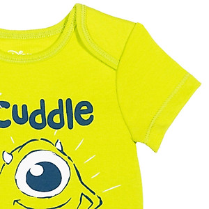 Disney Pixar Monsters Inc. Mike Newborn Baby Boys 3 Piece Outfit Set: Bodysuit Pants Hat Blue/Green 0-3 Months