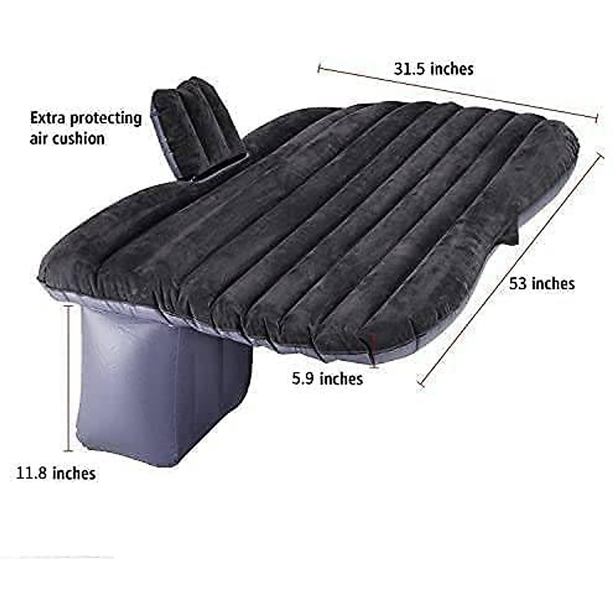 FBSPORT Bed Car Mattress Camping for Sleeping Travel Inflatable Air Universal SUV Extended Couch with Two Pillows