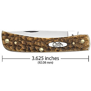 Personalized Case Amber Bone Peach Seed Jig Sod Buster Jr Pocket Knife with Free Text Laser Engraving