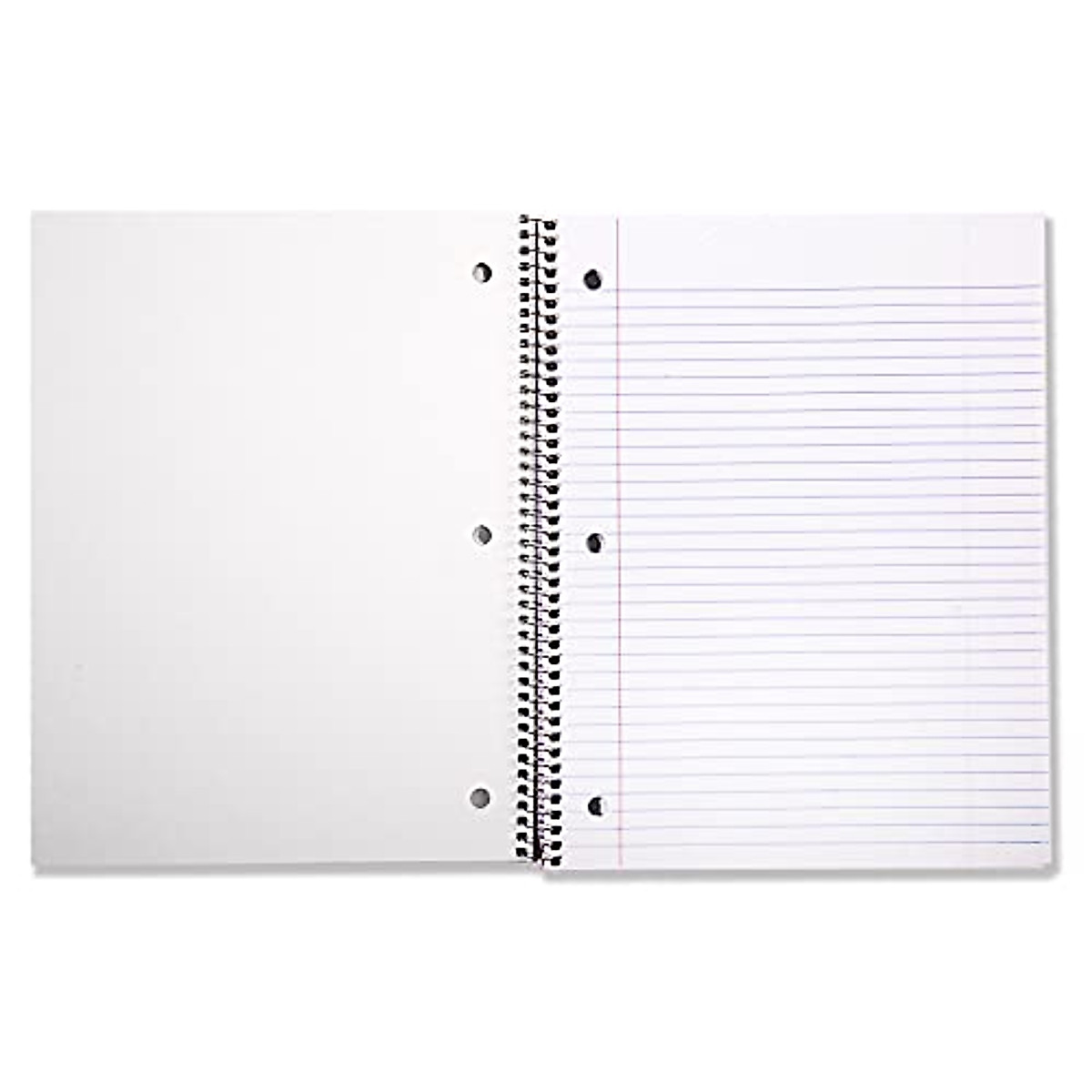 Amazon Basics College Ruled Wirebound Spiral Notebook, 70-Sheet - 5-Pack, Assorted Solid Colors