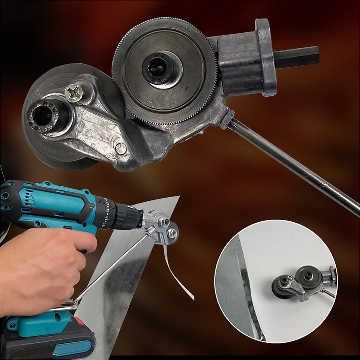 Metal Drill Bit Attachment New 2022 Electric Drill Scissors Electric Drill Cutter Attachment Electric Drill Cutter Secure And Durable Metal Cutting (Metal) Drill Bit Attachment (Silver, One Size)