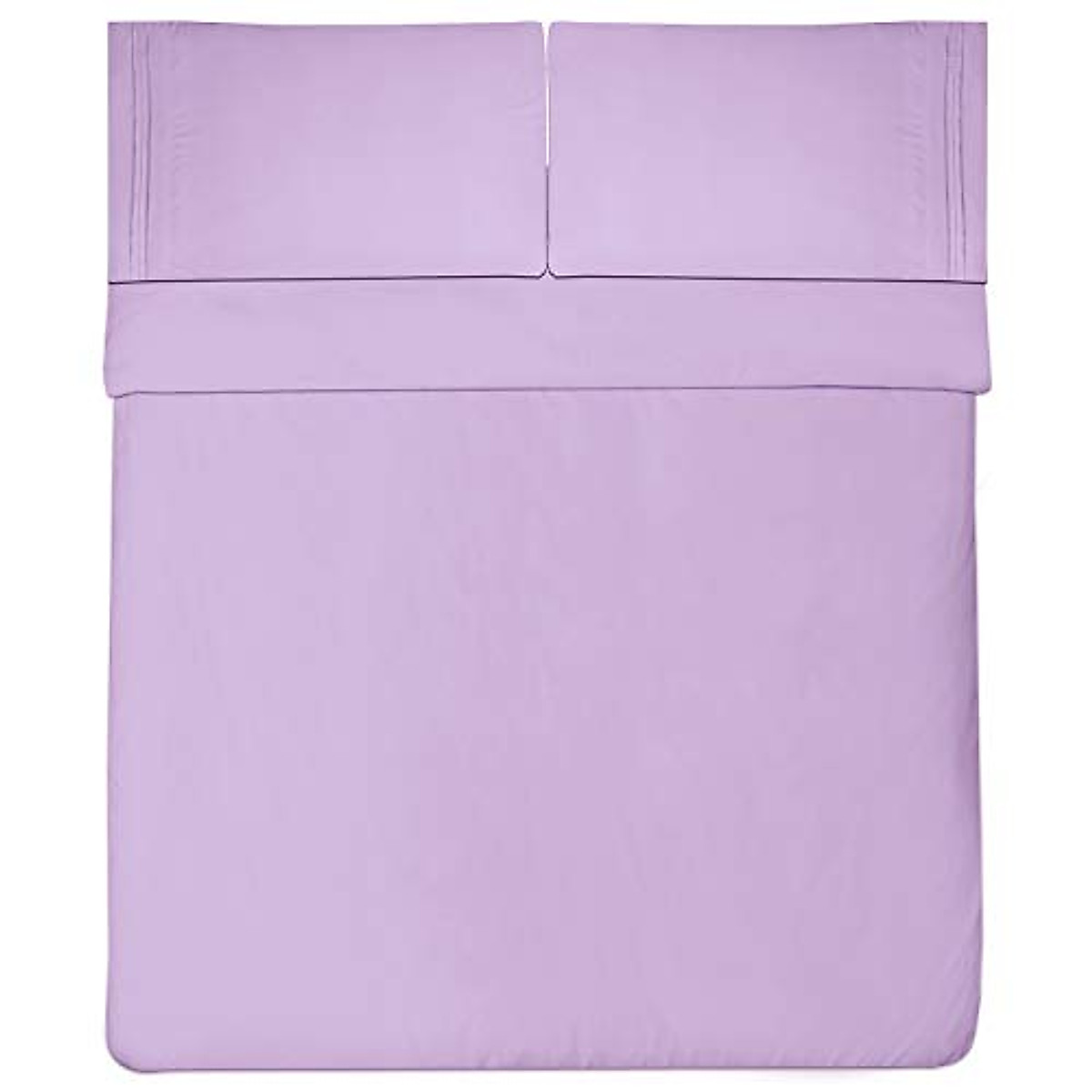 Queen Size Bed Sheets - Breathable Luxury Sheets with Full Elastic & Secure Corner Straps Built In - 1800 Supreme Collection Extra Soft Deep Pocket Bedding Set, Sheet Set, Queen, Lilac