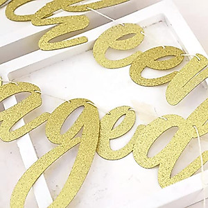 YESSWL We're Engaged Banner - Engagement Party Decorations Sign,wedding Engagement Banners, Engaged Party Decoration, Bride to Be Engagement Banner Decor