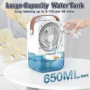 Portable Air Conditioner With Remote Control, AOYMJRS Evaporative Air Cooler, Personal Mini Air Cooler With 4 Wind Speeds Desktop Cooling Fan For For Home Room Camping Car Office