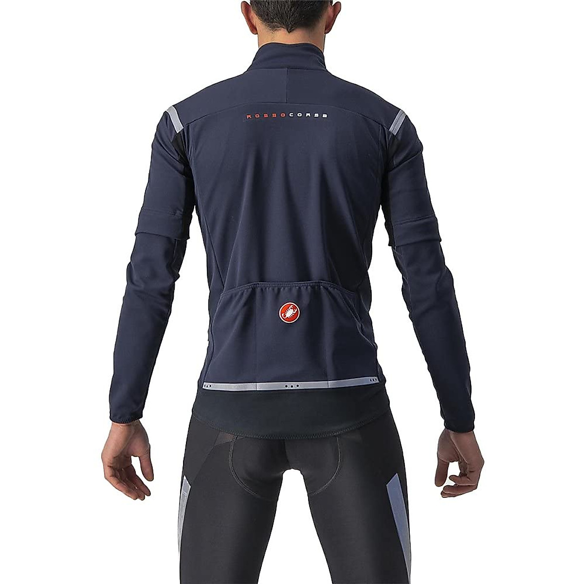 Castelli Perfetto Ros Convertible Jacket - Men's Belgian Blue/Silver Gray, M