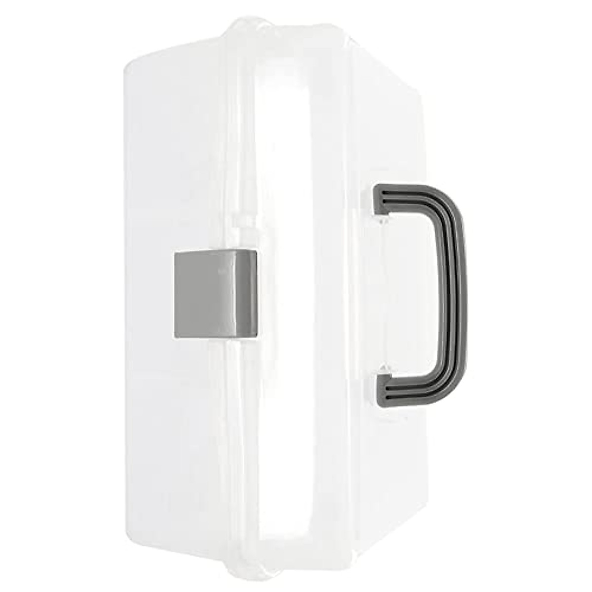 Auniwaig Portable Handled Organizer Box Plastic Sewing Box 33cm Multipurpose Art Tool Container Case Transparent Storage Box with Removable Tray for Art Craft Cosmetic (33x20x15cm)1Pcs