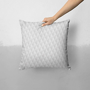 iiRov White Studded Seamless Pattern - Custom Decorative Home Decor Indoor or Outdoor Throw Pillow Cover for Sofa, Bed or Couch Cushion (Pillow CASE Cover ONLY)