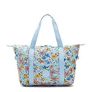 Kipling Women's Art Medium Tote Bag, Lightweight Large Weekender, Travel Handbag, Wild Flowers