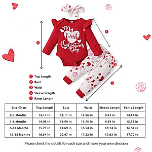 NZRVAWS Baby Girl Valentines Day Outfit Newborn Girl My First Valentine’s Day Outfits Infant Girl Valentines Clothes