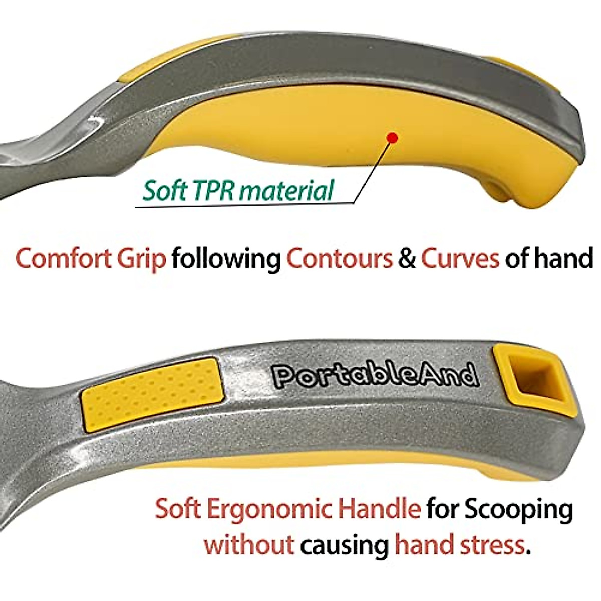 PortableAnd Garden Hand Tools Set Heavy Duty One-Piece Cast-Aluminum Lightweight 4 PCS Hand Trowel Transplanter Cultivator Weeder with Ergonomic Grip