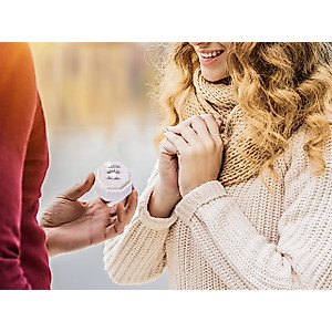 BLUTETE Velvet 3 Slots Jewelry Ring Box Engagement Wedding Box Keepsake Box Bridal Photo Ring Triple Slots Octagon (Champagne)