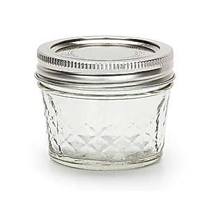 LOEW CORNELL 1440080400 GLASS JELLY JAR BALL WITH LIDS AND BANDS 4 OUNCE, Multicolor (pack of 12)