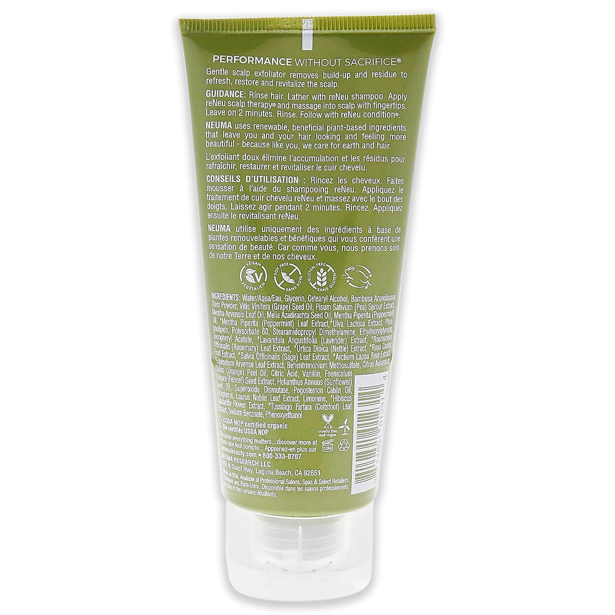 Neuma Re Neu Scalp Therapy 3.4 Fl. Oz. Exfoliating Scalp Treatment, Peppermint & Vanilla Scent