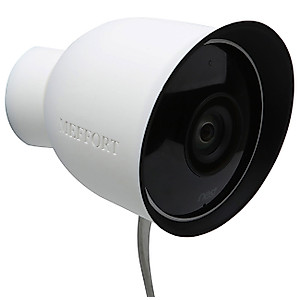 Silicone Skin Case Cover with Dual Layer Sunshade Design (Clear Night Vision) Compatible with Nest Cam Outdoor Wired (1st Generation), Offer Sun Glare UV Weather Protection - White