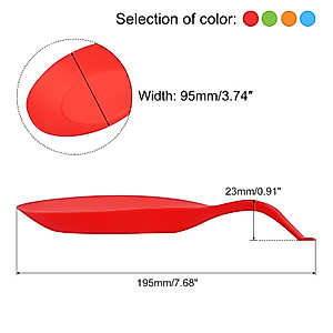 uxcell Silicone Spoon Rest, 7.68" x 3.74" Heat Resistant Kitchen Utensil Holder Spatula Ladle Rest for Counter Stove Top, Red/Blue/Orange/Green 1Set