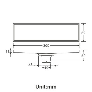Linear Shower Drain 12 Inch with Removable Grate Brass Antique Rectangular Bathroom Floor Drain Strainers Bath Hotel Drain