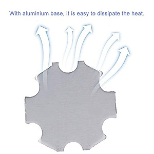 Hyuduo 1W 5V LED Chip Bulb, Light Beads 200lm Brightness High Bead Light Source Chip with Aluminum Plate for Floodlight, Pack of 25(Pure White 60006500K)