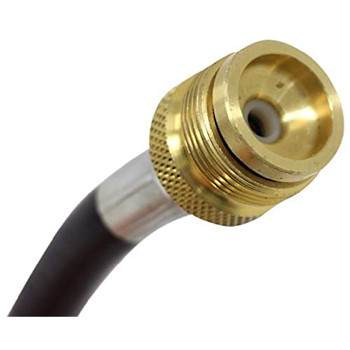 Hiland GA09 Propane Tank Adapter Hose 10 Ft, w/Adapters, Black, One Size Fits All, Black