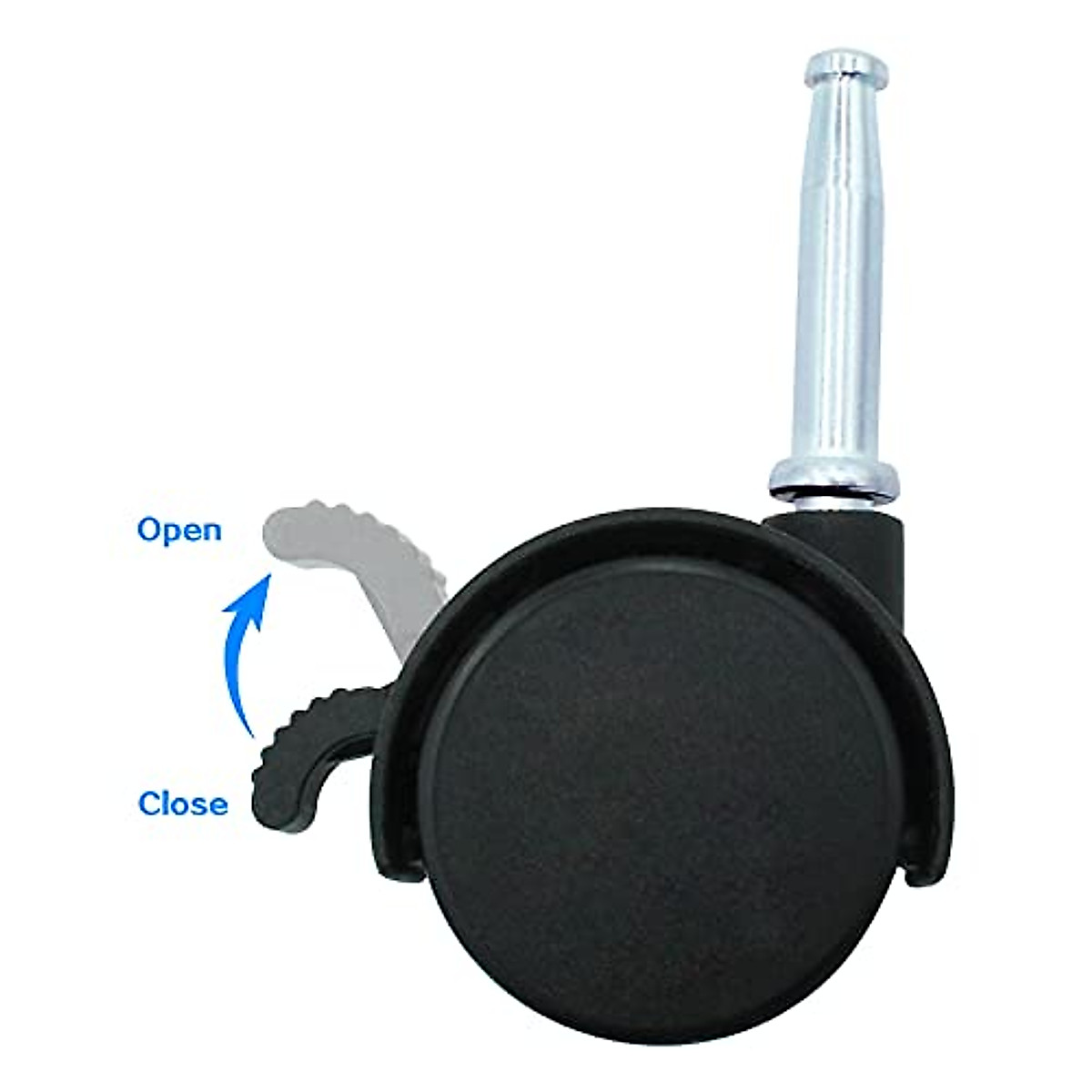 MCAMPAS 2 Pack Lock Swivel Caster Replacement Parts for Weber Gas Grill Stem Casters-2.5 inch Caster Wheel