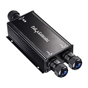 Cudy 2 Channel Gigabit Outdoor PoE Extender，2 Output PoE Ports, IP67 Waterproof, 10/100/1000Mbps, PoE Repeater/PoE Amplifier/PoE Booster, Wall-Mount, Comply with 802.3bt / 802.3at / 802.3af