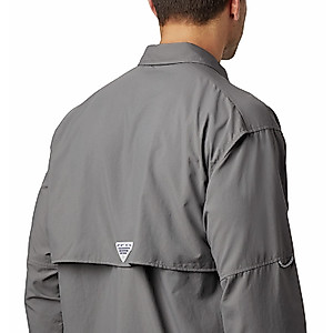 Columbia Men's Pfg Bahama Ii Long Sleeve Shirt, City Grey, X-Large