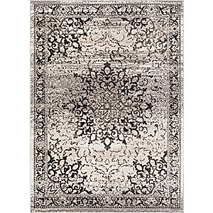 Well Woven Amba Sultana Traditional Distressed Oriental Grey Area Rug 7'10" x 9'10"