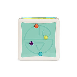 Battat – Sort & Stack Combo – 17-Piece Sensory Sorting Set – Activity Cube With Bead Maze – Educational & Dexterity Toys – 2 Years + – Shape Sorter Cube + Stacking Rings