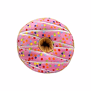 Huxley & Kent H&K for Dogs Power Plush | Drizzle Donut Pink (Small) | Funny Dog Toy | Dog Toy with Squeaker | Dog Gift | Fun, Durable, and Safe | Squeaky Dog Toy